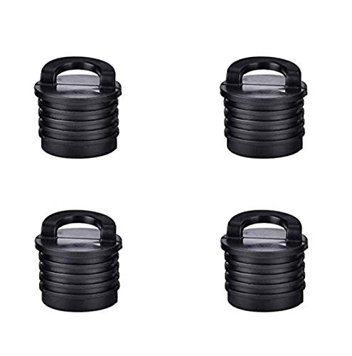 DNHCLL 4 PCS Thread Boat Stopper for Kayak Canoe Marine Replacement Accessory, Rubber Kayak Scupper Plug Kit Drain Holes Plugs