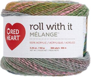 red heart roll with it melange green room