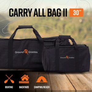 GROUNDGRABBA Carry All Bag ll | 30" Bag Designed for Tent Stakes and Accessories