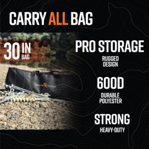 GROUNDGRABBA Carry All Bag ll | 30" Bag Designed for Tent Stakes and Accessories