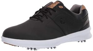 footjoy men's contour series previous season style golf shoes, black, 8 w us