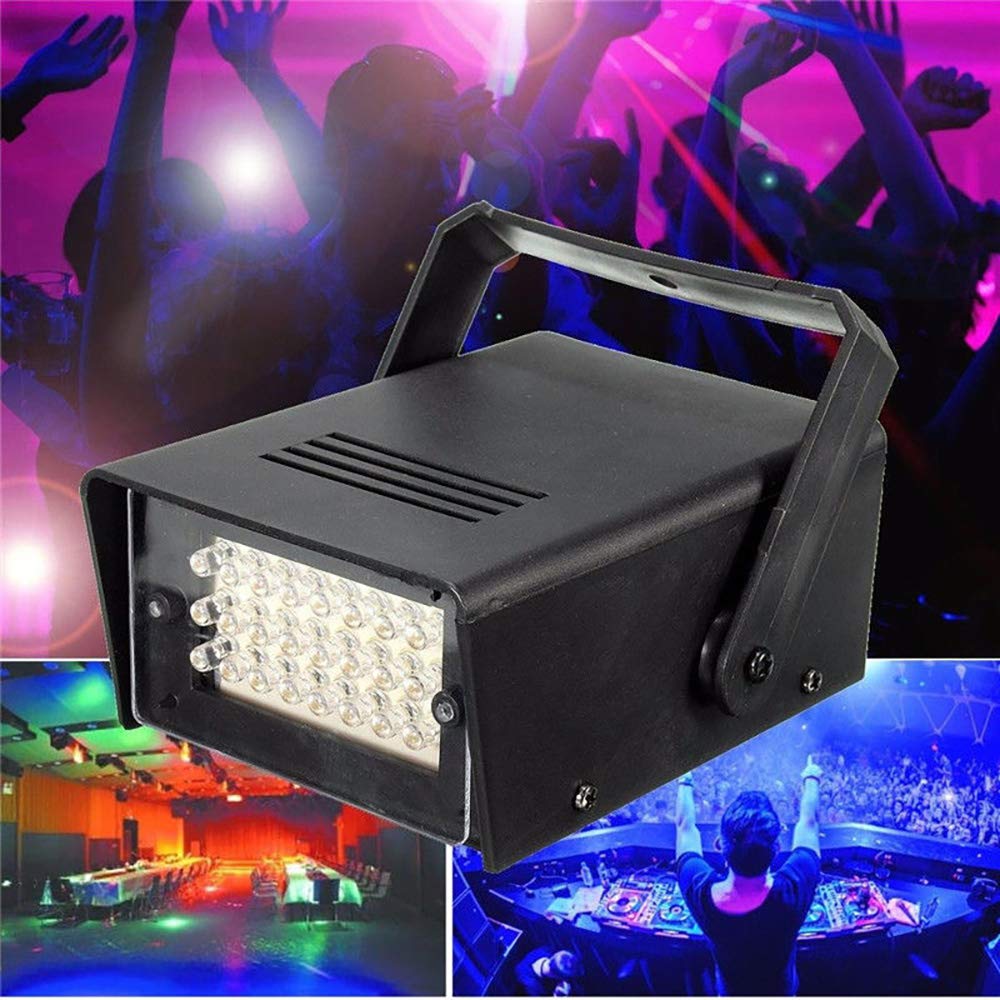 Led Green Strobe Lights Adjustable Speed Control Stage Light Dance Strobe Lights with Super Bright 24 LEDs Flash Party Lighting Best for Christmas Clubs Effect DJ Disco Bars Parties Halloween