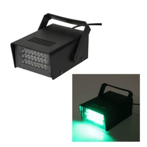 Led Green Strobe Lights Adjustable Speed Control Stage Light Dance Strobe Lights with Super Bright 24 LEDs Flash Party Lighting Best for Christmas Clubs Effect DJ Disco Bars Parties Halloween