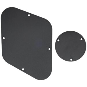 musiclily pro lp control back plate and switch plate cavity cover for china made epiphone les paul standard, 1ply black