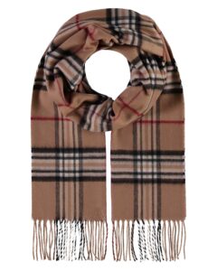 fraas cashmink scarf for men & women - plaid or solid color - warm & softer than cashmere - made in germany - 12x71in