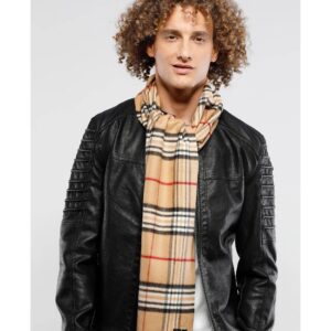 Fraas Cashmink Scarf for Men & Women - Plaid or Solid Color - Warm & Softer than cashmere - Made in Germany - 12x71in