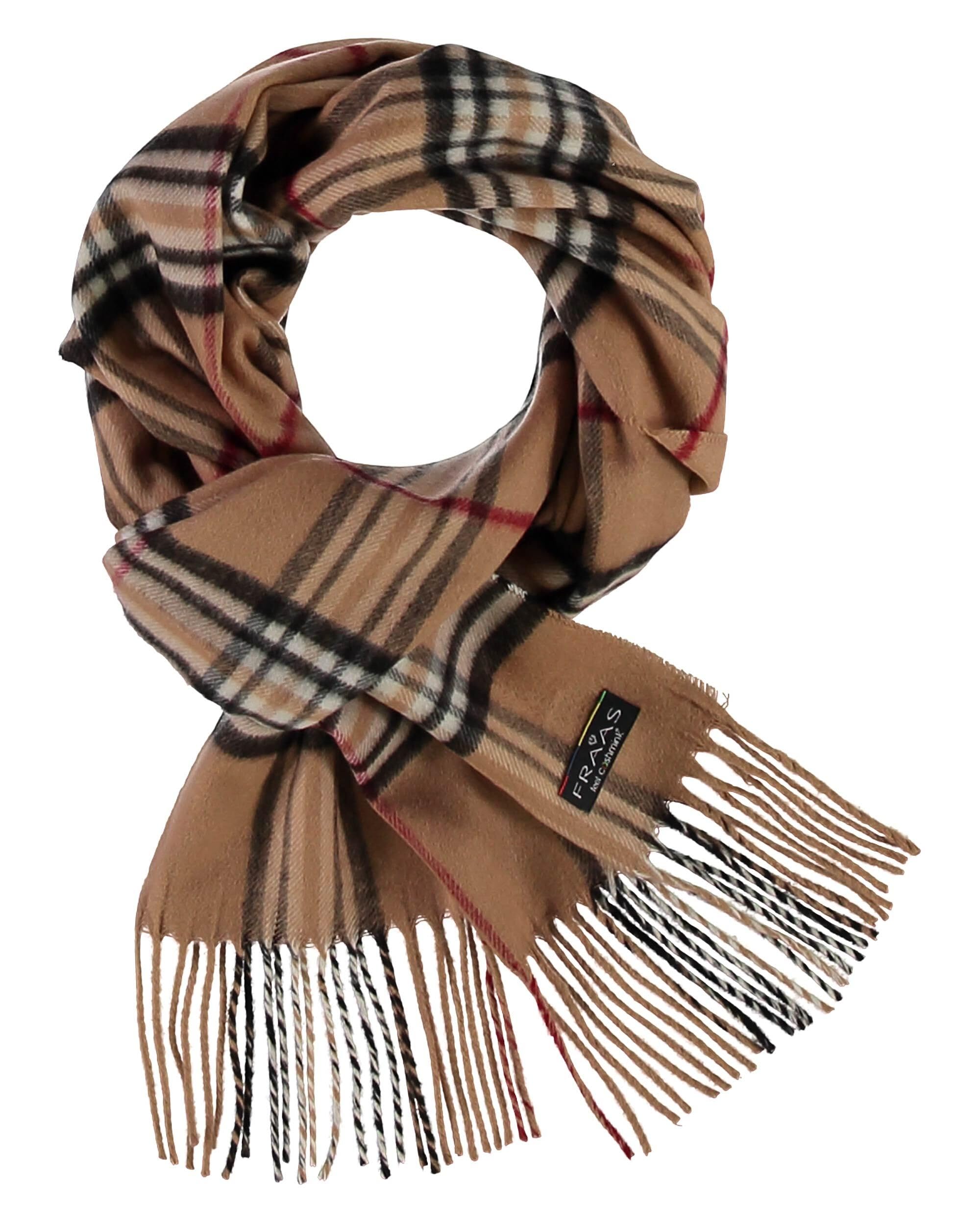 Fraas Cashmink Scarf for Men & Women - Plaid or Solid Color - Warm & Softer than cashmere - Made in Germany - 12x71in