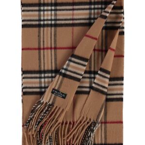 Fraas Cashmink Scarf for Men & Women - Plaid or Solid Color - Warm & Softer than cashmere - Made in Germany - 12x71in