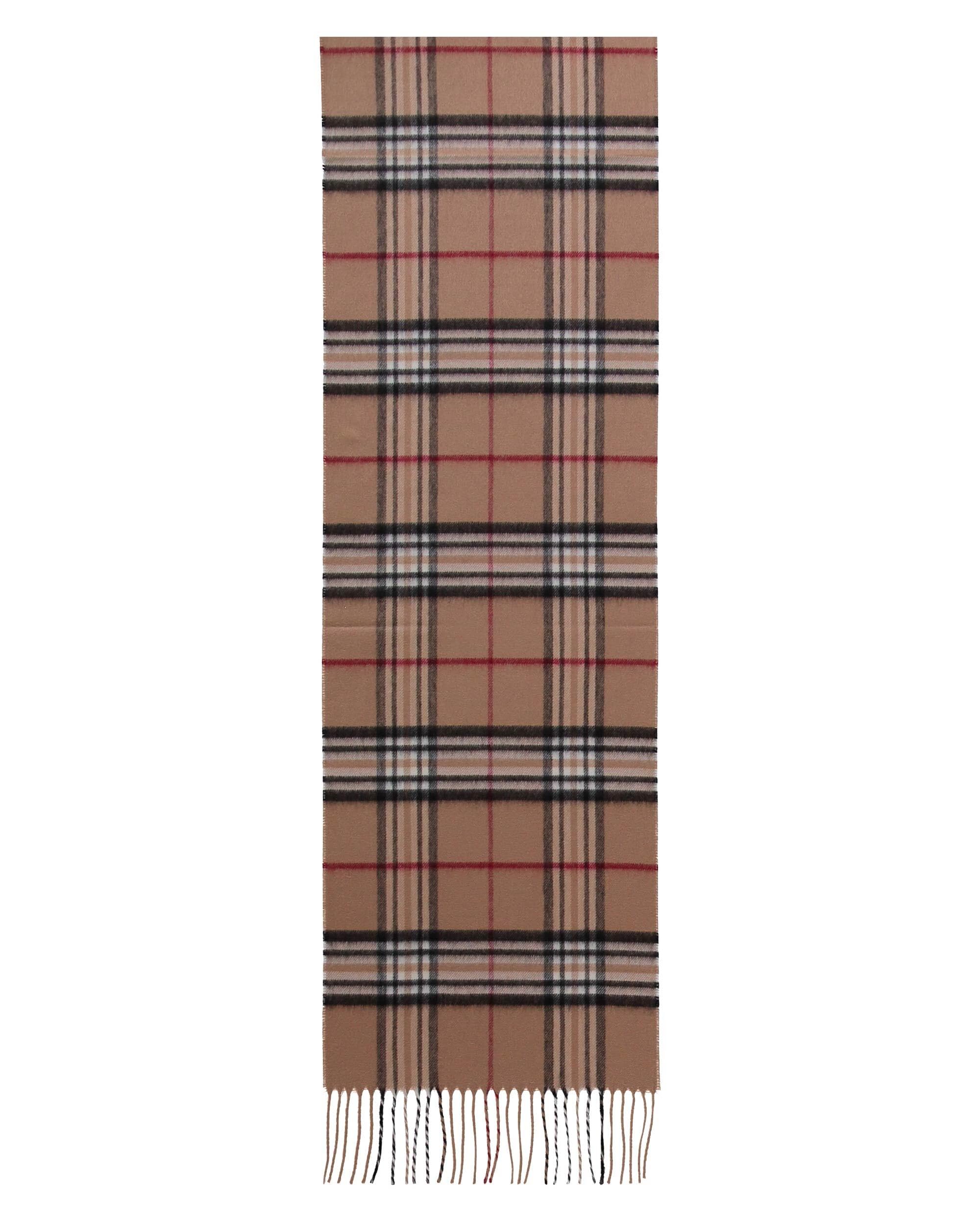 Fraas Cashmink Scarf for Men & Women - Plaid or Solid Color - Warm & Softer than cashmere - Made in Germany - 12x71in