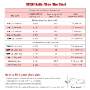 Stelle Canvas Ballet Shoes Toddler Girls Ballet Slippers No-Tie Boys Dance Shoes(Ballet Pink,11 Little Kid)