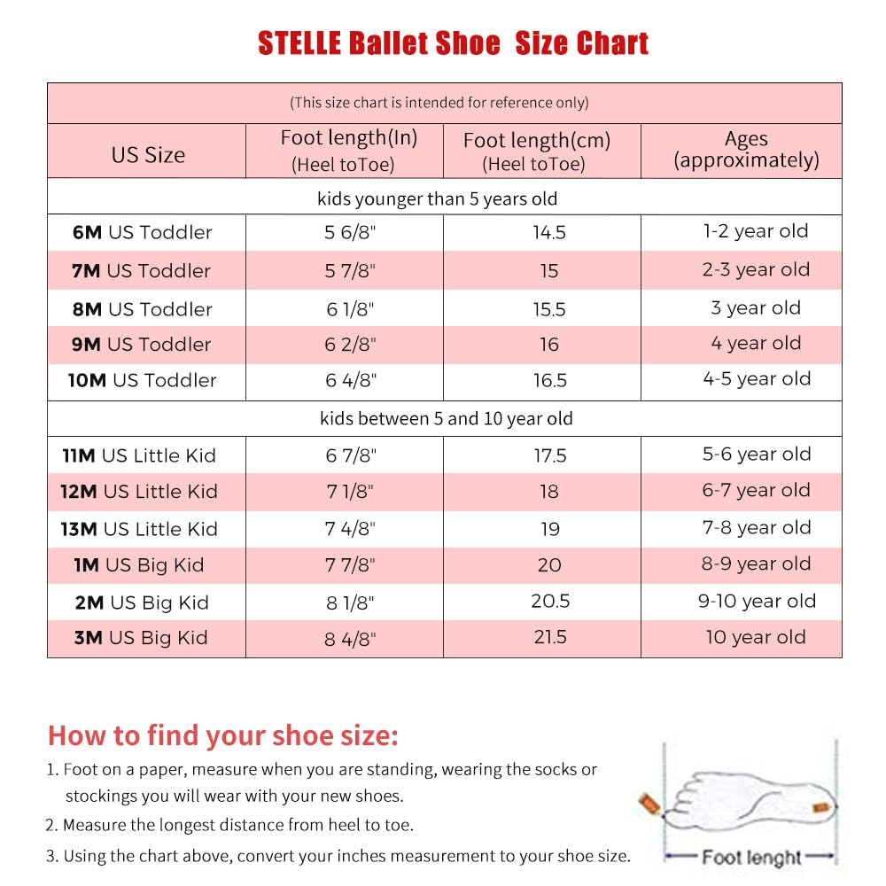 Stelle Canvas Ballet Shoes Toddler Girls Ballet Slippers No-Tie Boys Dance Shoes(Ballet Pink,11 Little Kid)