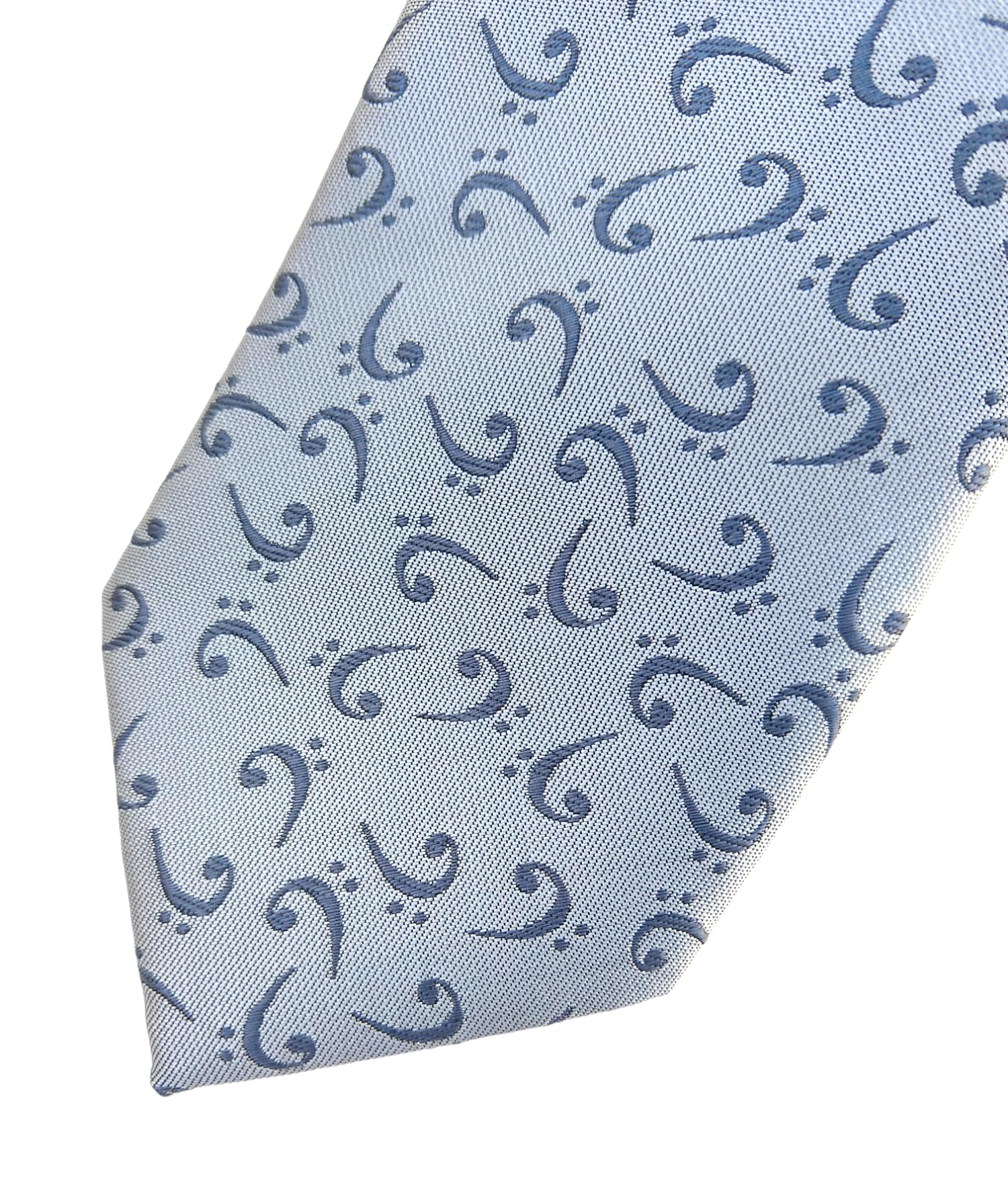 Aeiniwer Men's Bass Clef Necktie - Bassist Gift - Bass player gift - Bassplayer gift - Musician Gift - Bassist neck tie