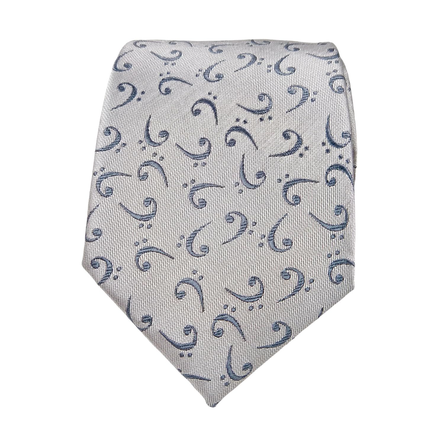 Aeiniwer Men's Bass Clef Necktie - Bassist Gift - Bass player gift - Bassplayer gift - Musician Gift - Bassist neck tie