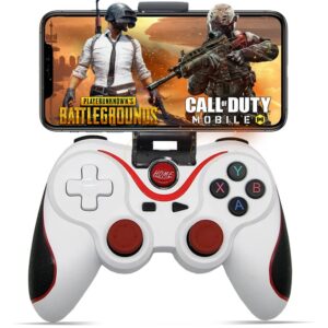 megadream mobile game controller for android, wireless key mapping joystick gamepad for call of duty & pubg mobile & more, compatible for samsung galaxy lg htc other phone tablet, not for ios