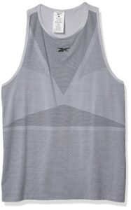 reebok united by fitness activchill vent tank, sterling grey, 2xs