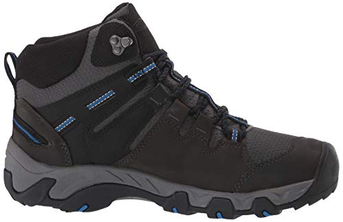 KEEN Men's Steens MID WP Hiking Boot, Black, 14