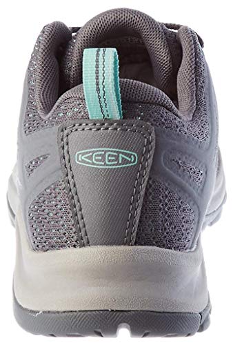 KEEN Women's Terradora 2 Waterproof Low Height Hiking Shoes, Steel Grey/Ocean Wave, 8.5