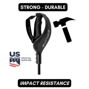 Zipline Ski Pole Hand Guard - U.S. Ski Team Official Ski Pole (Black Carbon)