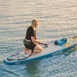 Boardworks SHUBU Kaken All-Water/Surf Inflatable Stand-Up Paddle Board (iSUP) | SUP Package Includes Pump, Three Piece Paddle and Roller Bag | 10’