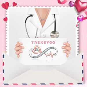 Forever Love Heart Rose Gold 925 Sterling Silver Rn Practitioner Nurse Infinity Heartbeat Pendant Necklaces for Women Nursing Graduation Jewelry Wife Girlfriend Valentine Mother Day Christmas Gifts