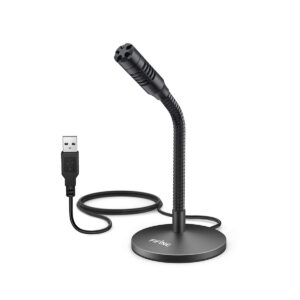 fifine mini gooseneck usb microphone for dictation and recording,desktop microphone for computer laptop pc.plug and play great for skype,youtube,gaming, streaming,voiceover,discord and tutorials-k050