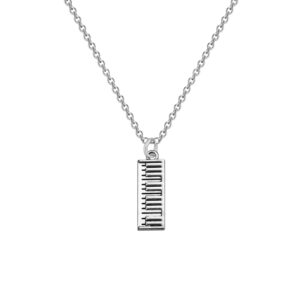 chooro piano keyboard pendant keychain piano zipper pull music jewelry gift for pianist/piano teacher/music lovers (necklace)