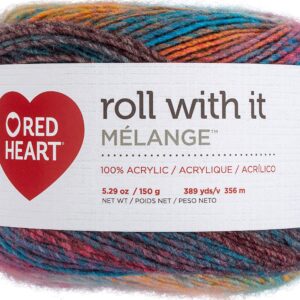 Red Heart Roll with it Melange Show Time