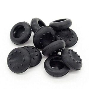 10pcs analog joystick thumb sticks grips cap for ps3 ps4 ps2 xbox 360 xbox one wii game controller (black)