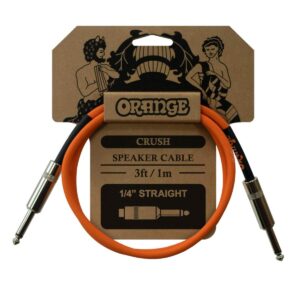 orange crush 3' speaker cable with jack to jack connectors, orange