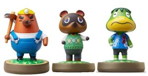 mr. resetti - tom nook - kapp'n - amiibo (animal crossing series) for nintendo switch - wiiu, 3ds 3 pack (bulk packaging)