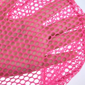 Coopay 4 Pieces Fishing Net Catching Bug Nets Fish Butterflies Nets Beach Nets for Outdoor Playing (Rose Red, Orange, Blue, Green)