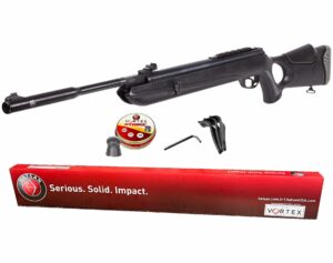 hatsan mod 130s carnivore .30 cal 600 fps / 34 fpe - big bore break barrel air rifle .30 caliber w/vortex piston & quietenergy (qe)| medium game air gun + wearable4u pack of 100x pellets bundle