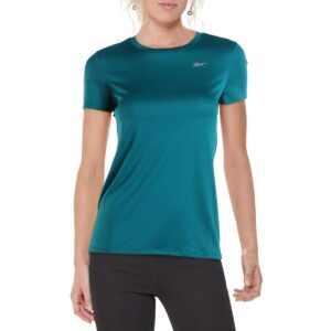 reebok running essentials short sleeve tee, seaport teal, small