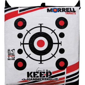 Morrell Targets Keep Hammering Commercial Grade Crossbow 54 Pound Adult Field Point Archery Bag Target with 76 Layers of Stopping Power, Multicolor