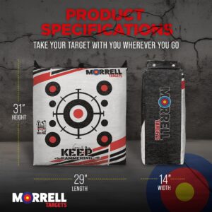 Morrell Targets Keep Hammering Commercial Grade Crossbow 54 Pound Adult Field Point Archery Bag Target with 76 Layers of Stopping Power, Multicolor