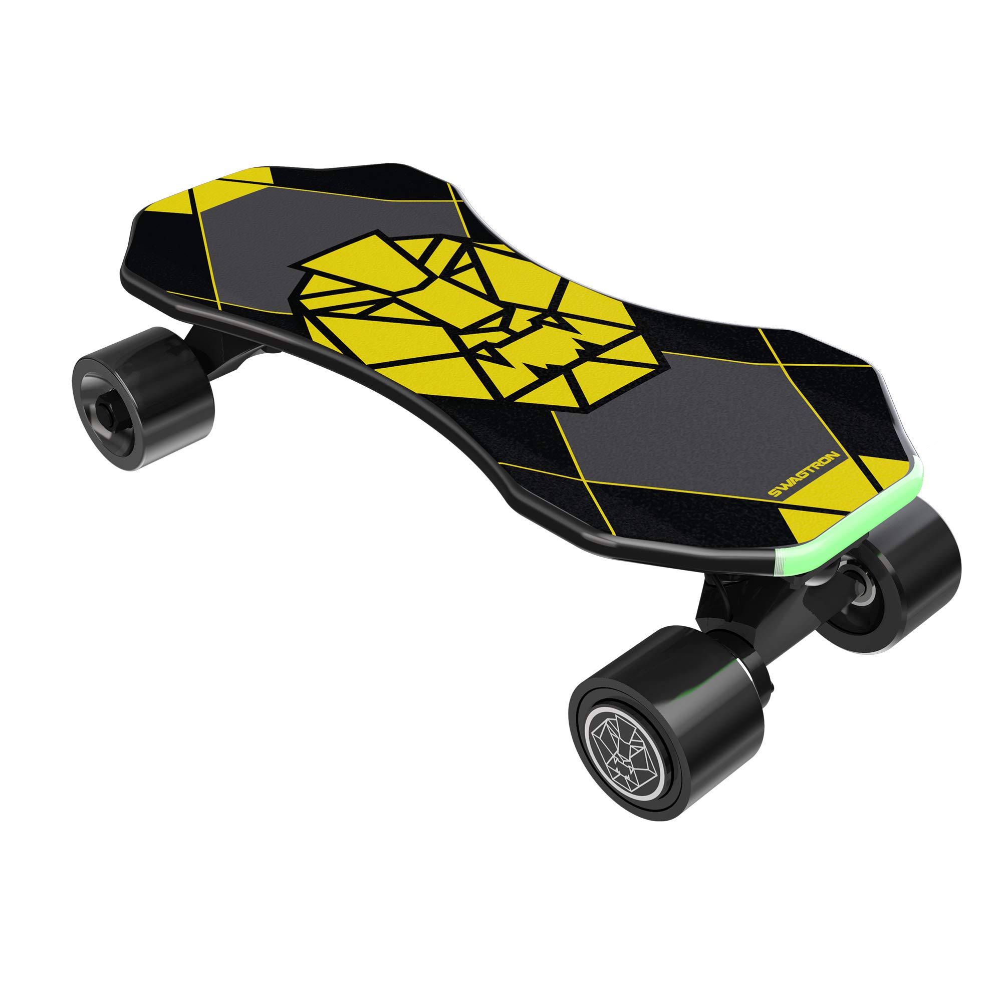 Swagtron NG-3 Swagskate Electric Skateboard for Kids & Teens with Kick-Assist, A.I. Smart Sensors, Move-More/Endless Mode, 9” Deck, Black, 72mm Wheels