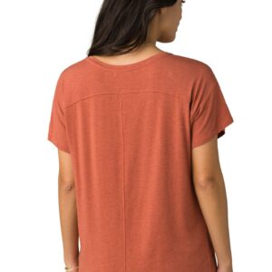 prAna Women's Foundation Slouch Top, Liqueur Heather, Large