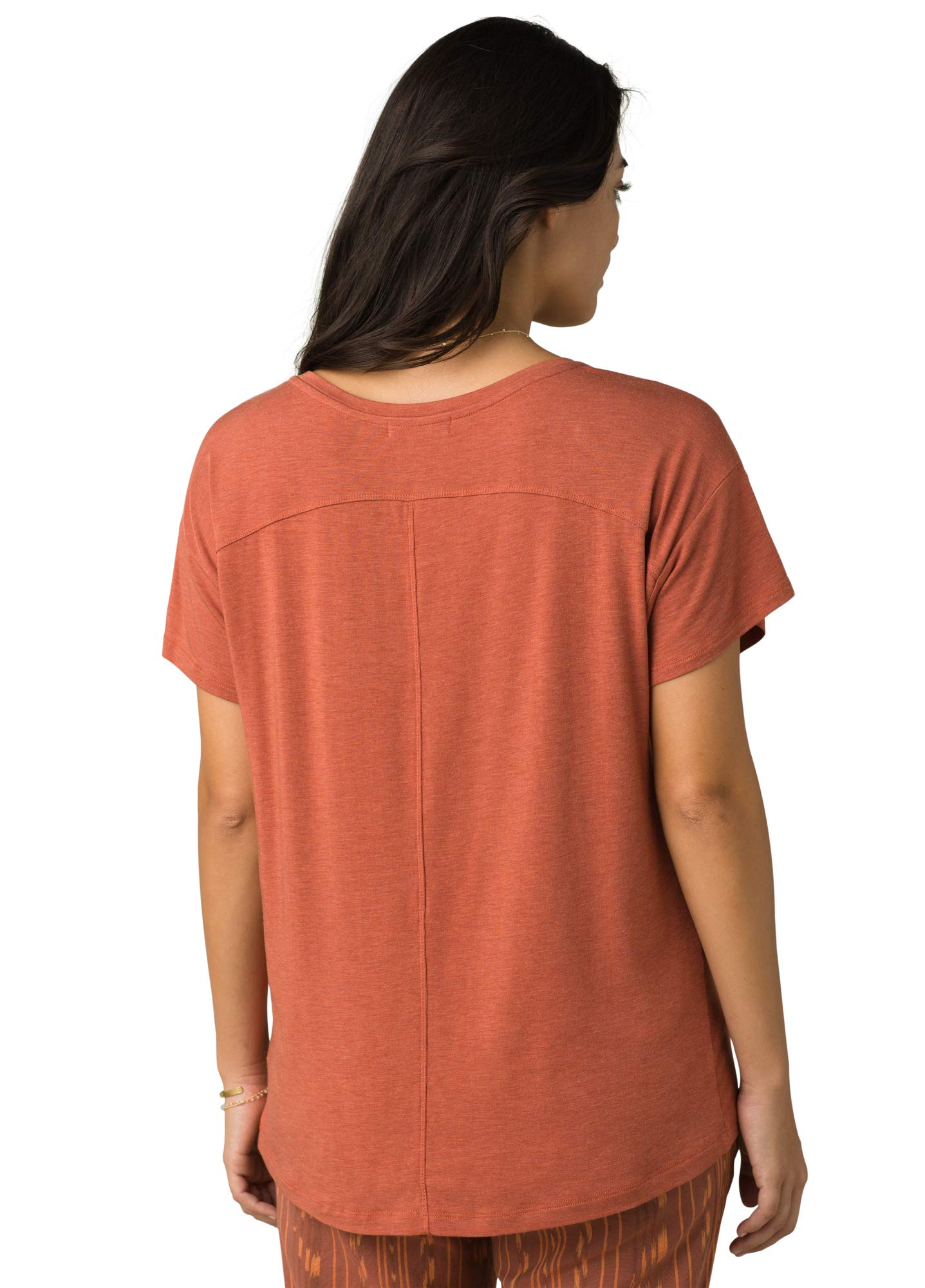 prAna Women's Foundation Slouch Top, Liqueur Heather, Large