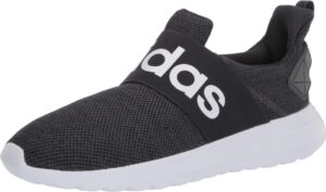 adidas women's lite racer adapt running shoe, black/white/white, 7