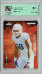 leighton vander esch 2018 leaf hype! #16 masterpiece true 1/1 rookie card pgi 10 - football slabbed rookie cards