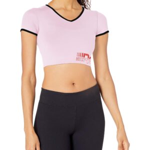 Reebok Workout Ready Meet You There Bralette Tee, Pixel Pink, 4X26W