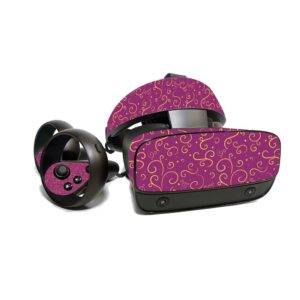 mightyskins skin for oculus rift s - magenta swirls | protective, durable, and unique vinyl decal wrap cover | easy to apply, remove, and change styles | made in the usa