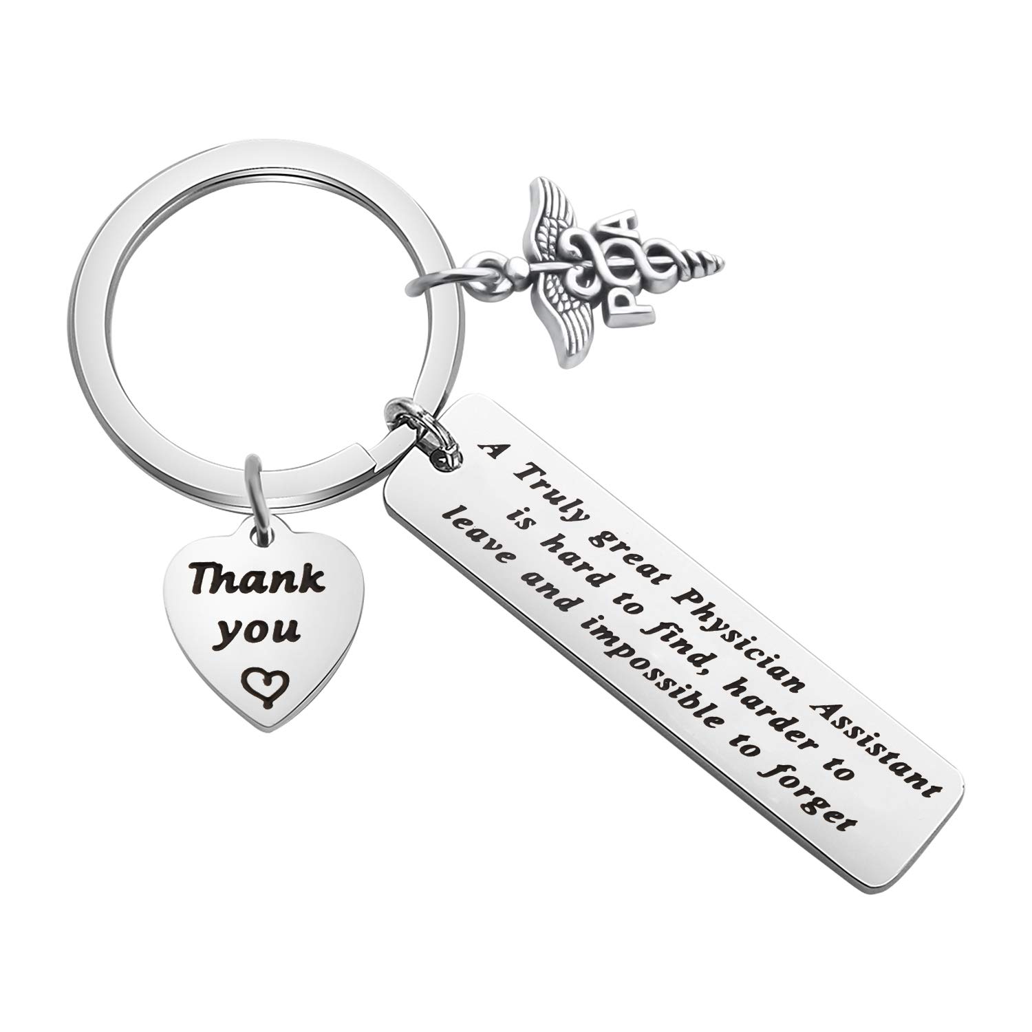 ENSIANTH Physician Assistant Gift PA Keychin A Truly Great Physician Assistant is Hard to Find Keychin Nurse Appreciation Gift PA Graduation Gift (PA Long Key)