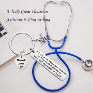 ENSIANTH Physician Assistant Gift PA Keychin A Truly Great Physician Assistant is Hard to Find Keychin Nurse Appreciation Gift PA Graduation Gift (PA Long Key)