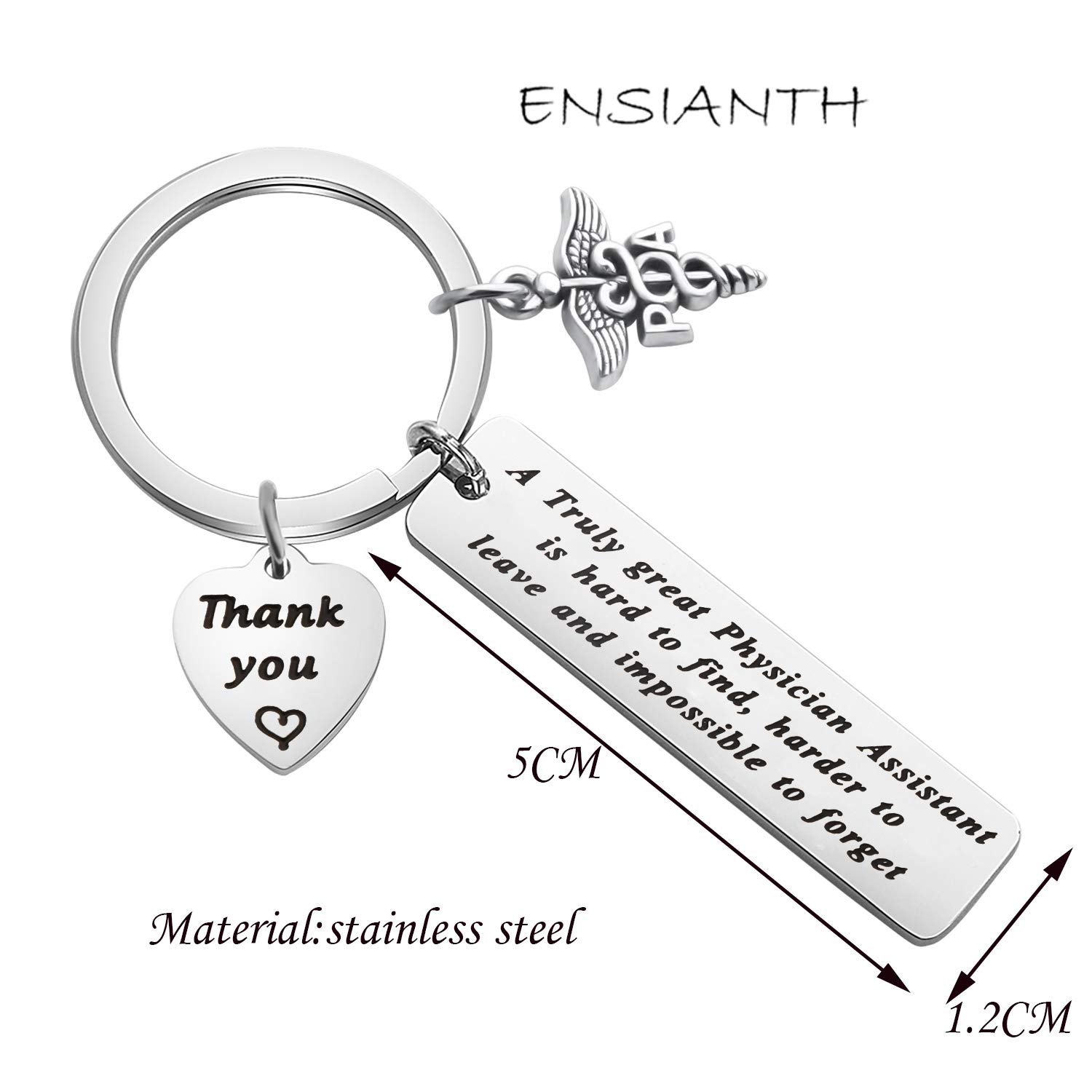 ENSIANTH Physician Assistant Gift PA Keychin A Truly Great Physician Assistant is Hard to Find Keychin Nurse Appreciation Gift PA Graduation Gift (PA Long Key)