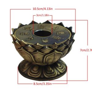 Tibet Tibetan Buddhism Buddha Prayer Wheel Display Stand - Hand Held Prayer Wheel Base Stand, Hand Held Prayer Wheel Holder for Hand Held Prayer Wheel(NO Prayer Wheel) (Bronze)