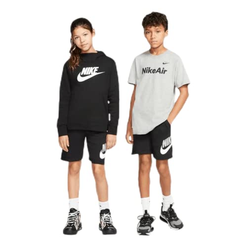 Nike Boy's Sportswear Club + HBR Fleece Shorts (Big Kids) Black/Black LG (14-16 Big Kid)