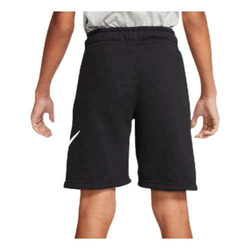 Nike Boy's Sportswear Club + HBR Fleece Shorts (Big Kids) Black/Black LG (14-16 Big Kid)