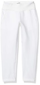 puma golf 2019 girl's pant, bright white, large