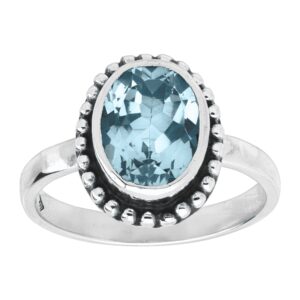 silpada 'sandbar' natural blue topaz ring in sterling silver, size 6, size 6